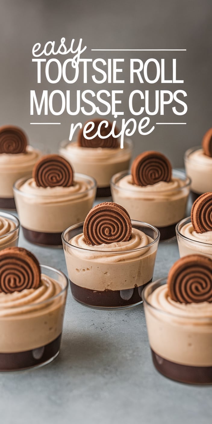 Tootsie Roll Mousse Cups