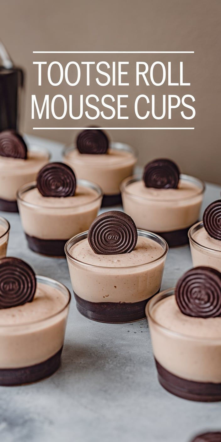 Tootsie Roll Mousse Cups