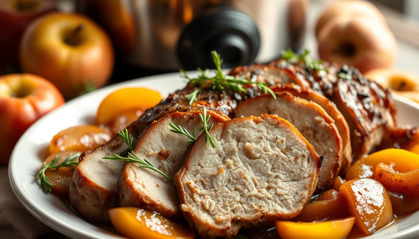 Apple Cider Pork Loin Crockpot Recipe