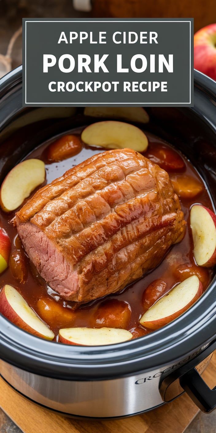 Apple Cider Pork Loin Crockpot Recipe