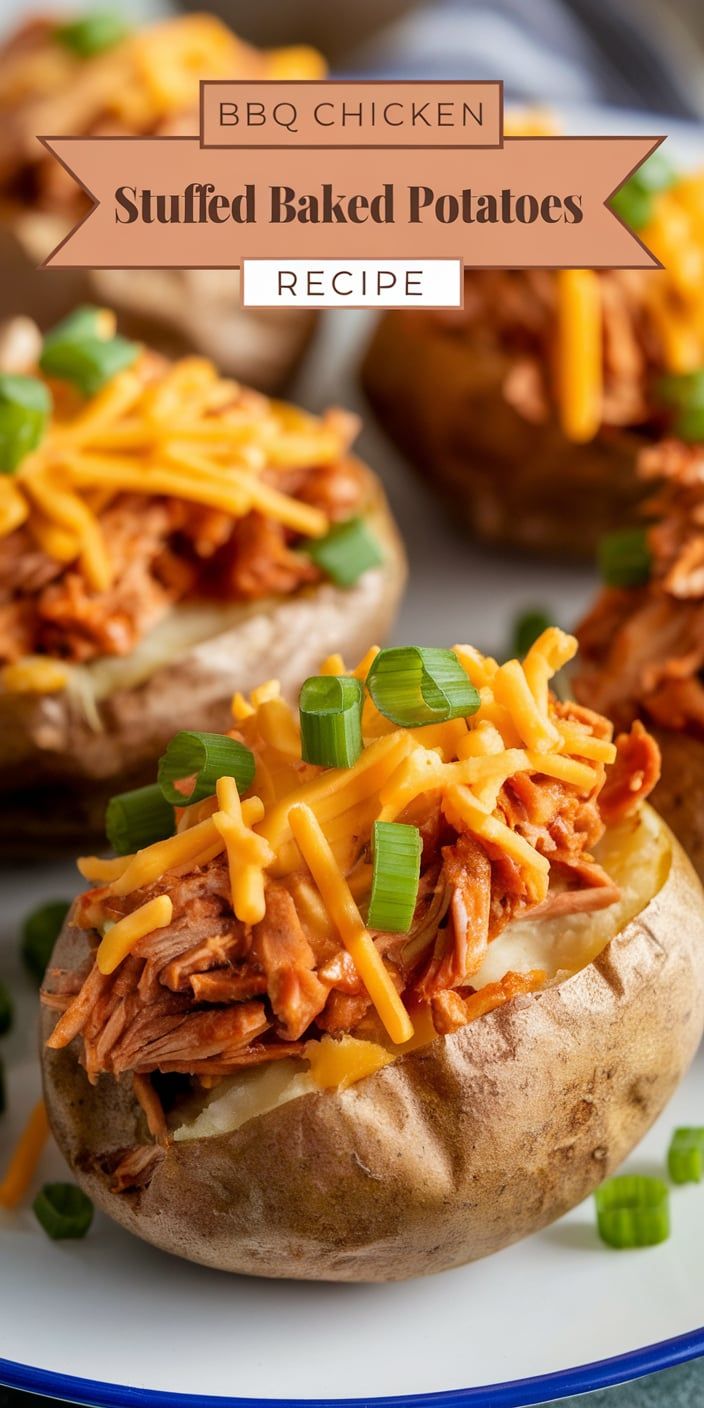 BBQ Chicken Stuffed Baked Potatoes Recipe