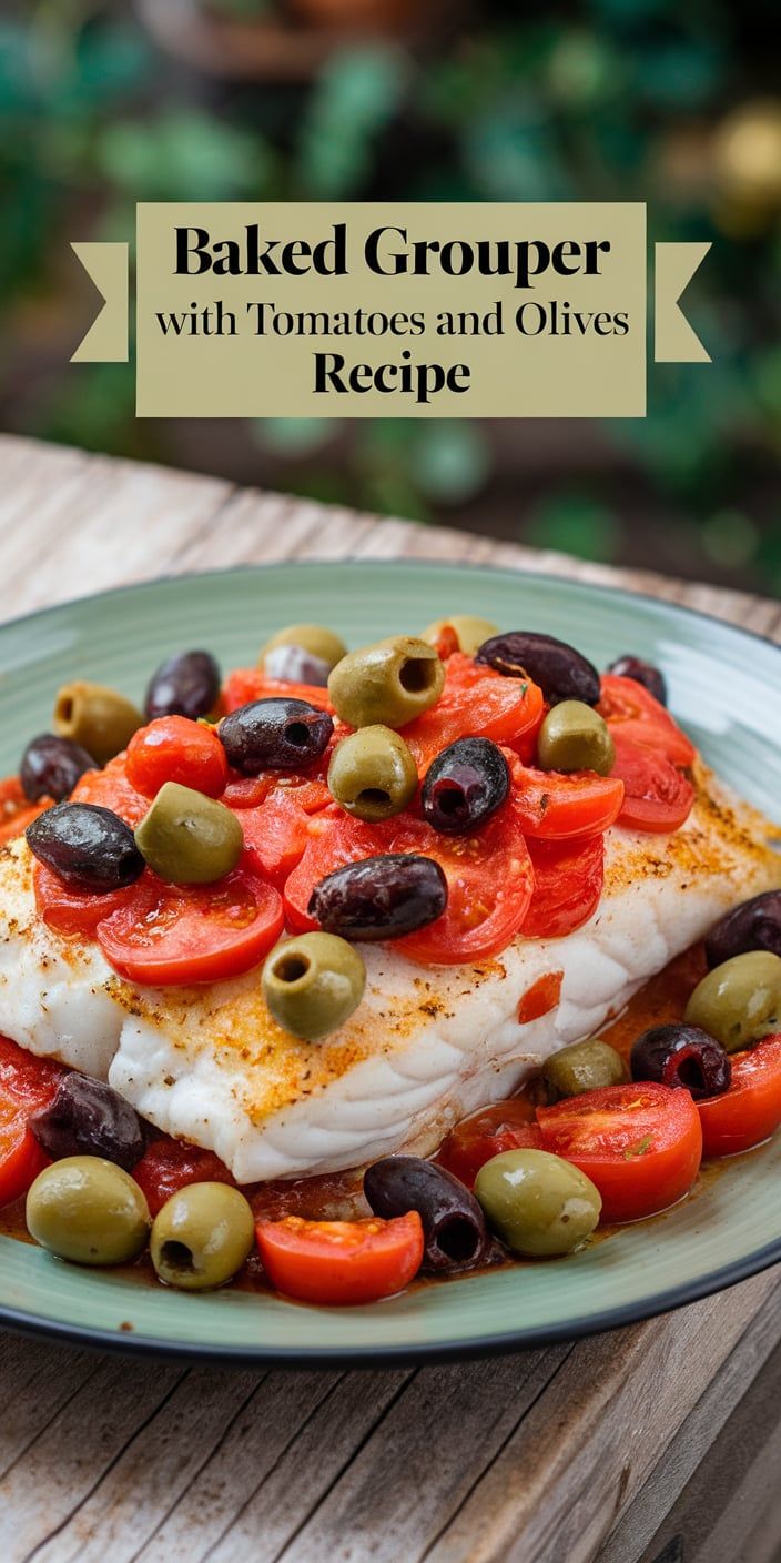 Baked Grouper with Tomatoes and Olives Recipe