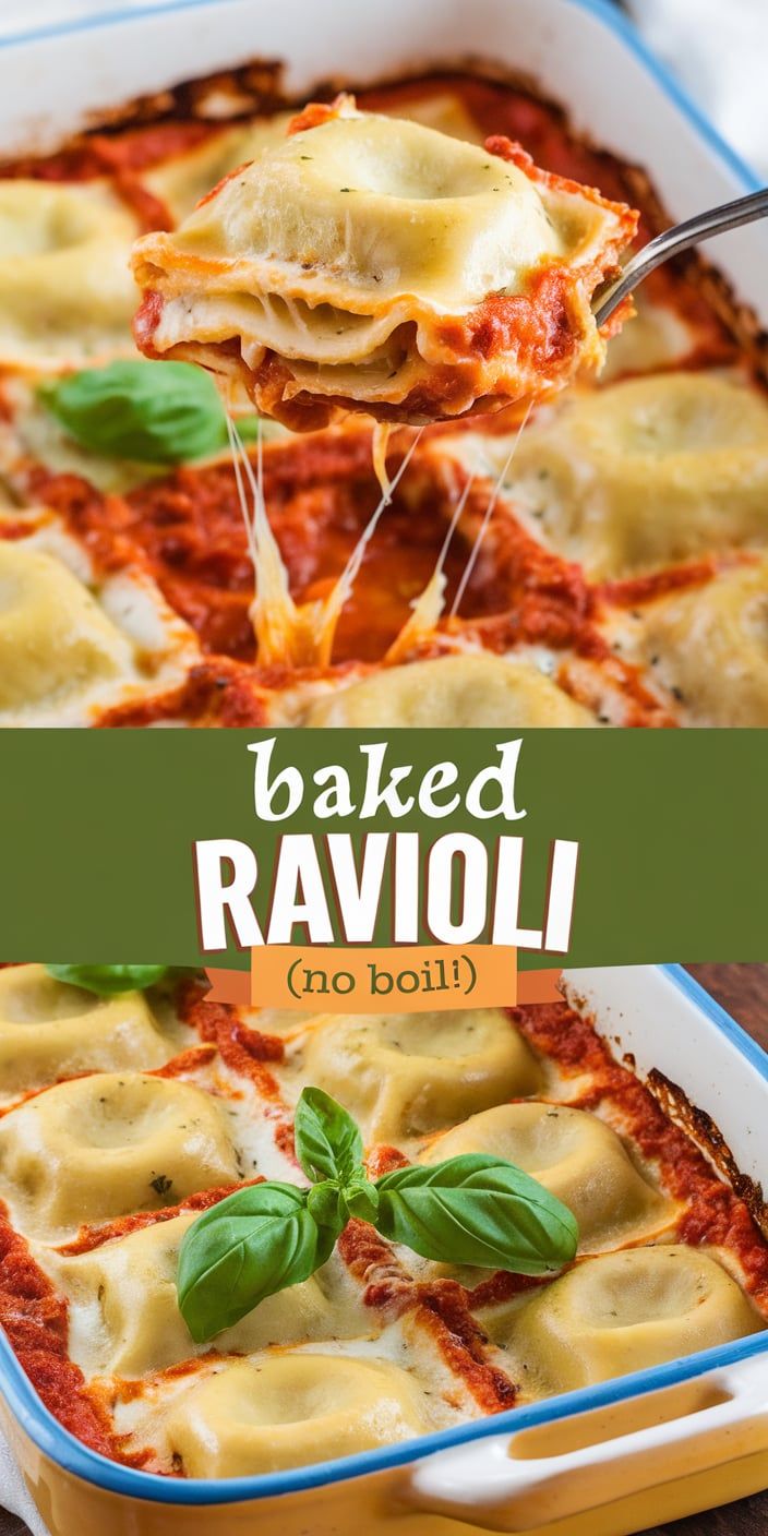 Baked Ravioli (No Boil!)