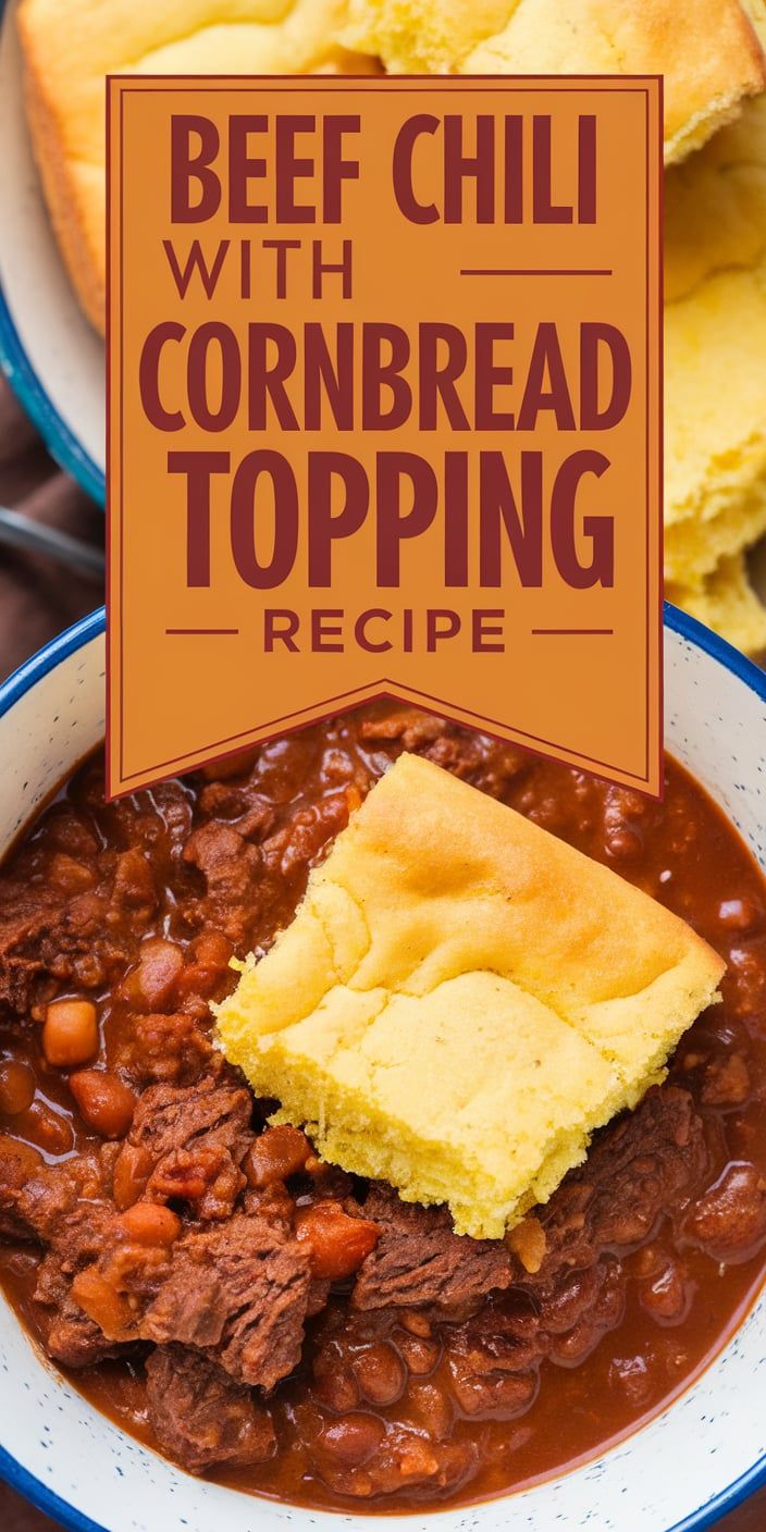 Beef Chili with Cornbread Topping Recipe