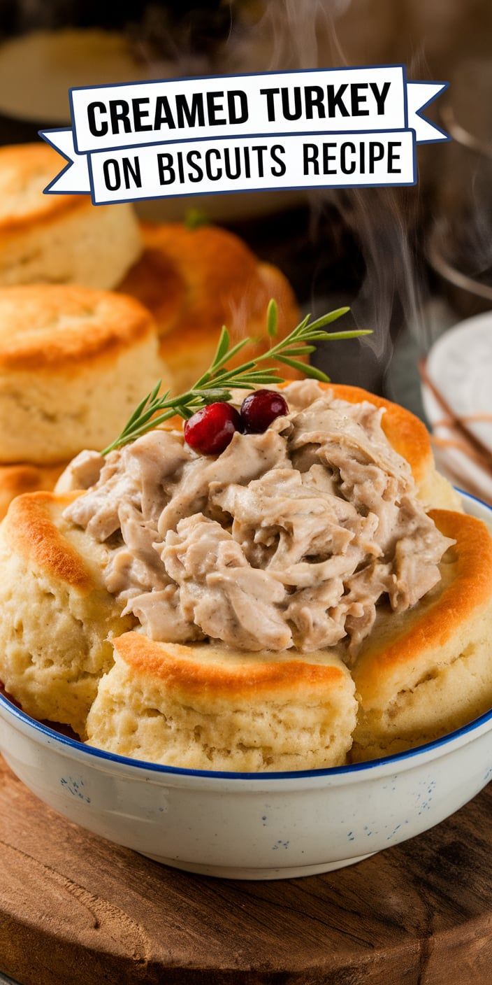 Creamed Turkey on Biscuits Recipe