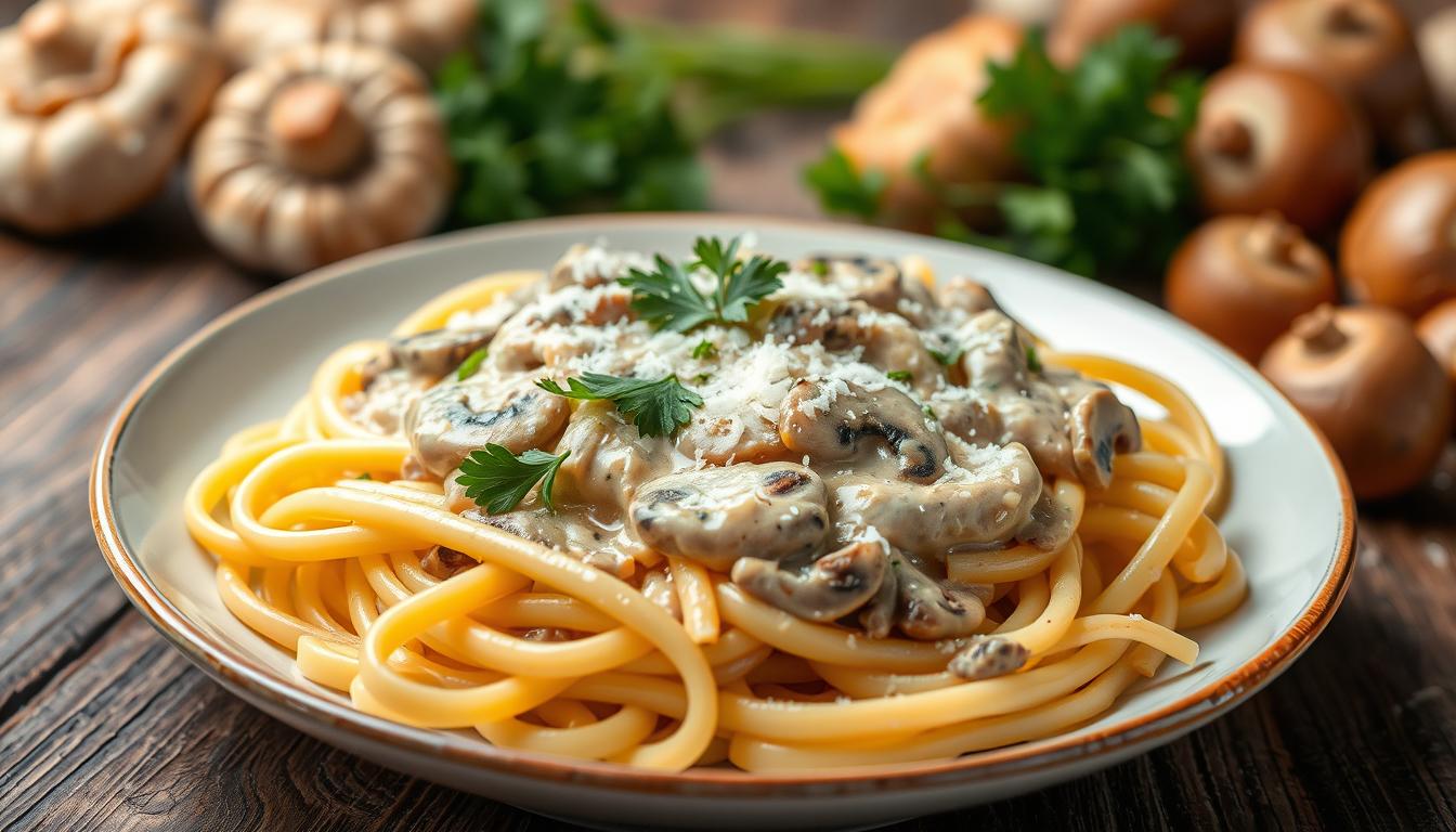 Fettuccine with Porcini Mushrooms Recipe
