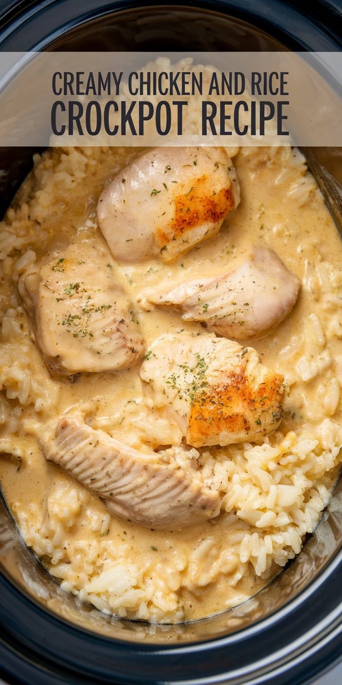 Creamy Chicken and Rice Crockpot Recipe