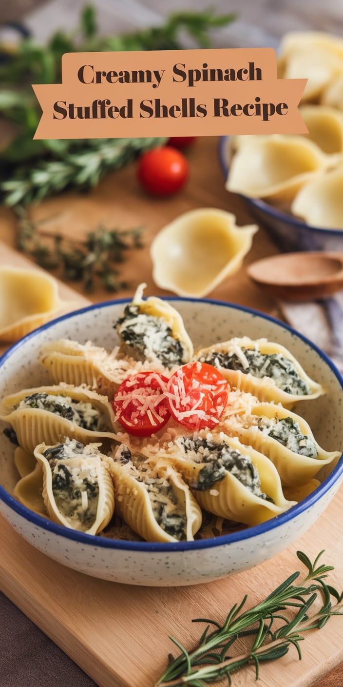 Creamy Spinach Stuffed Shells Recipe