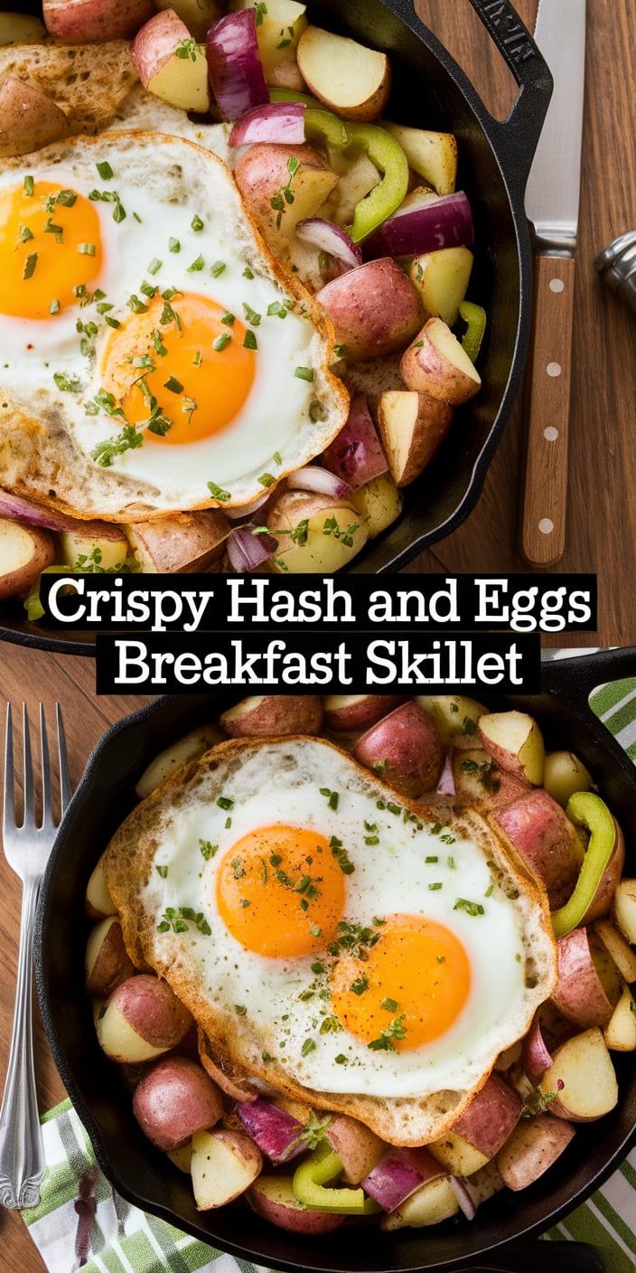 Crispy Hash and Eggs Breakfast Skillet