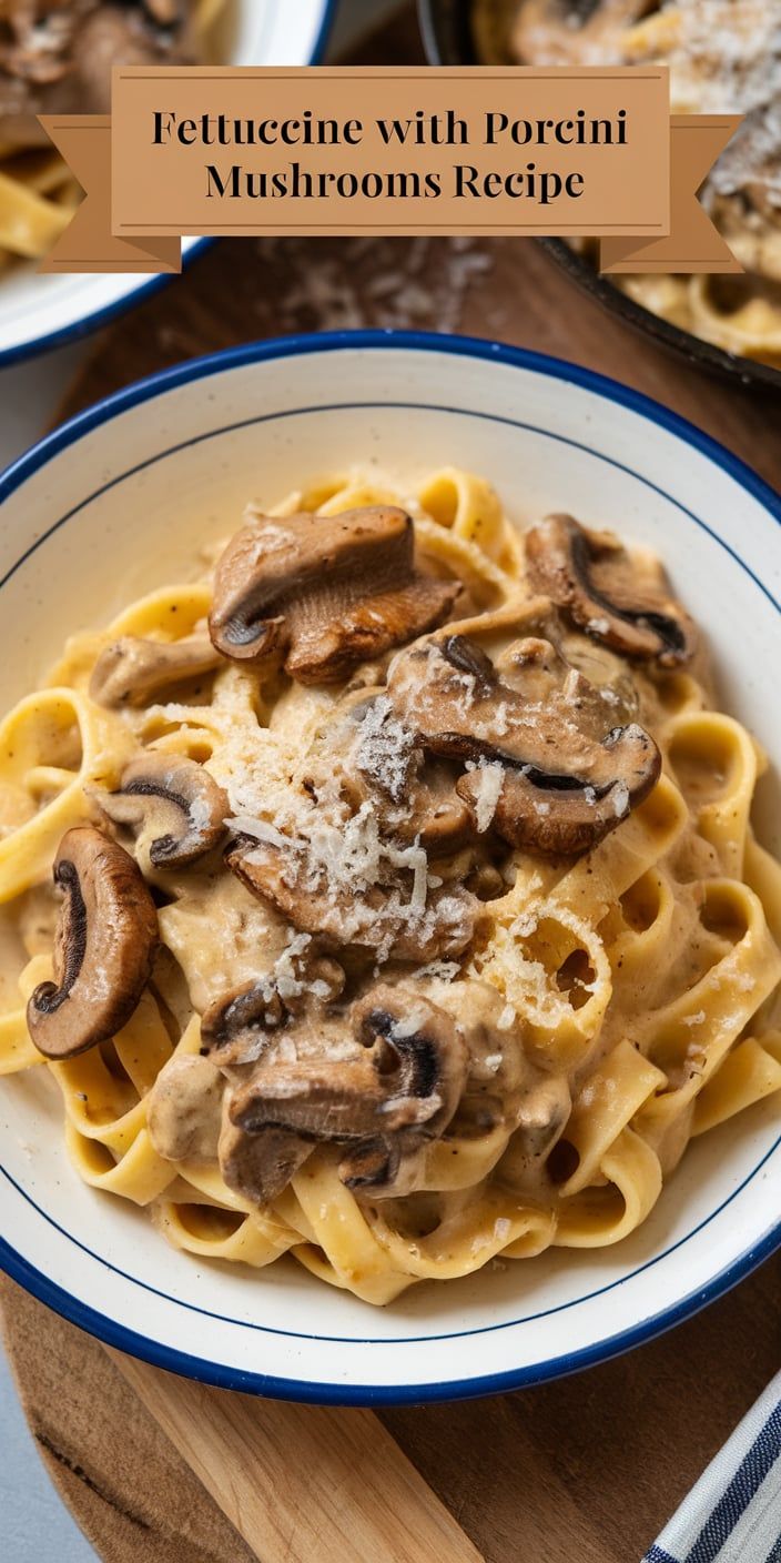 Fettuccine with Porcini Mushrooms Recipe
