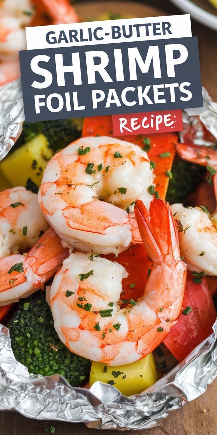 Garlic-Butter Shrimp Foil Packets Recipe
