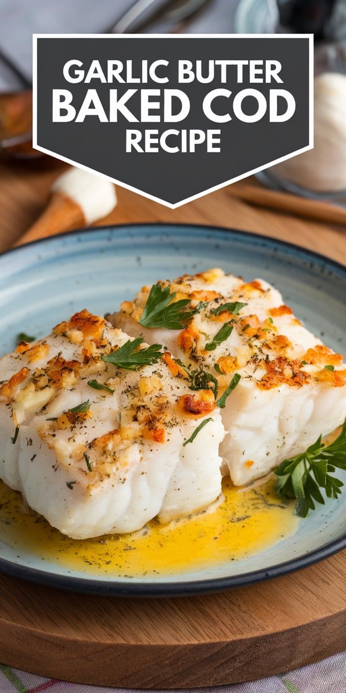 Garlic Butter Baked Cod Recipe