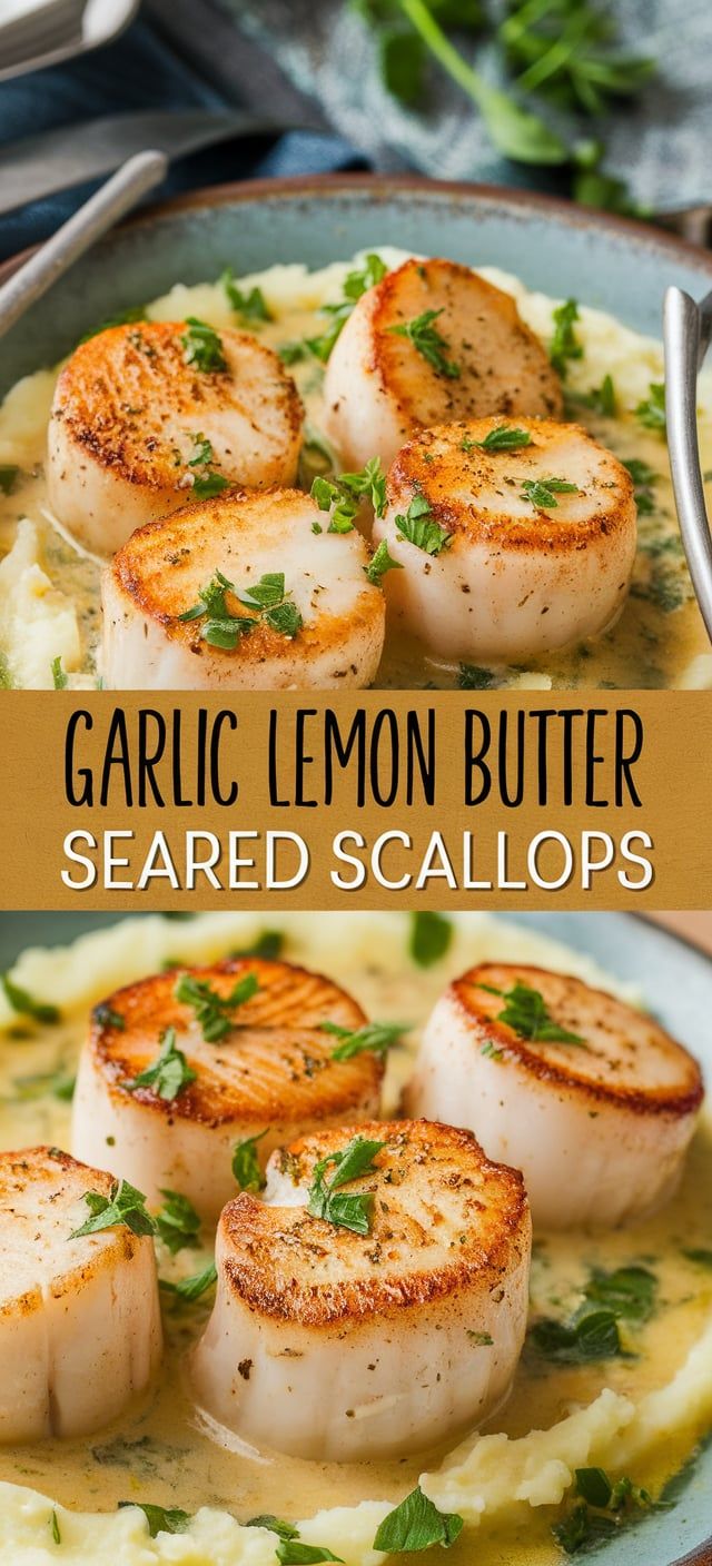 Garlic Lemon Butter Seared Scallops Recipe