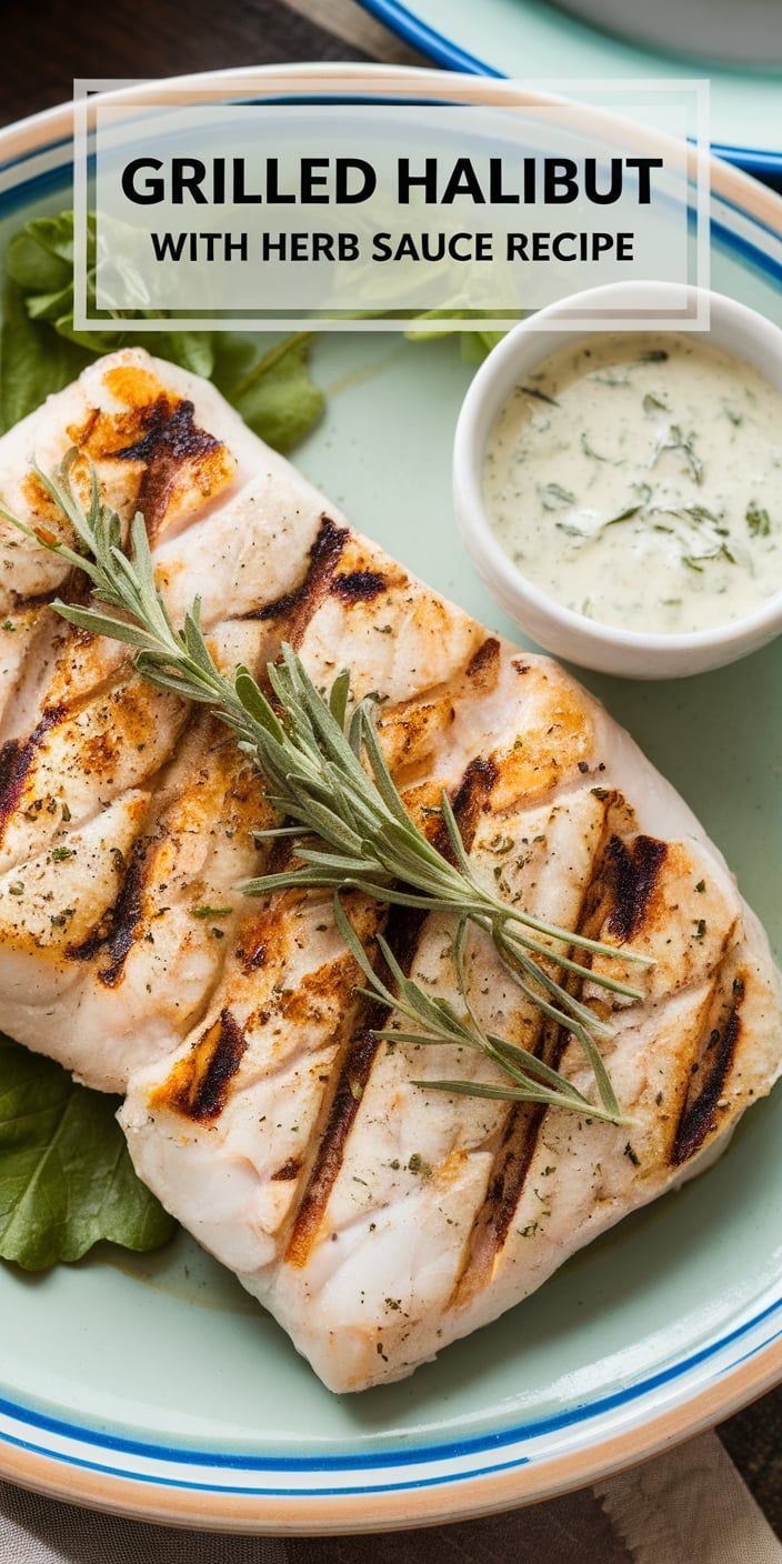 Grilled Halibut with Herb Sauce Recipe