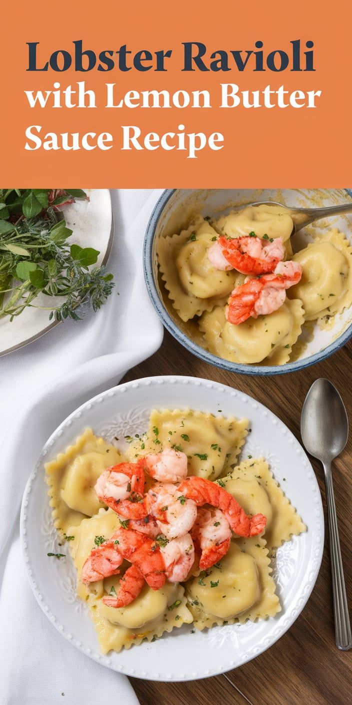 Lobster Ravioli with Lemon Butter Sauce Recipe