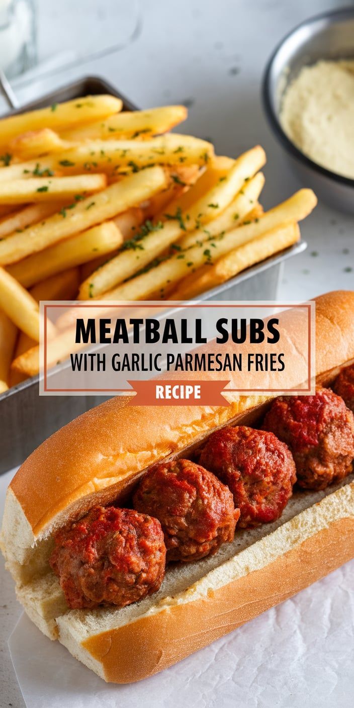 Meatball Subs with Garlic Parmesan Fries Recipe