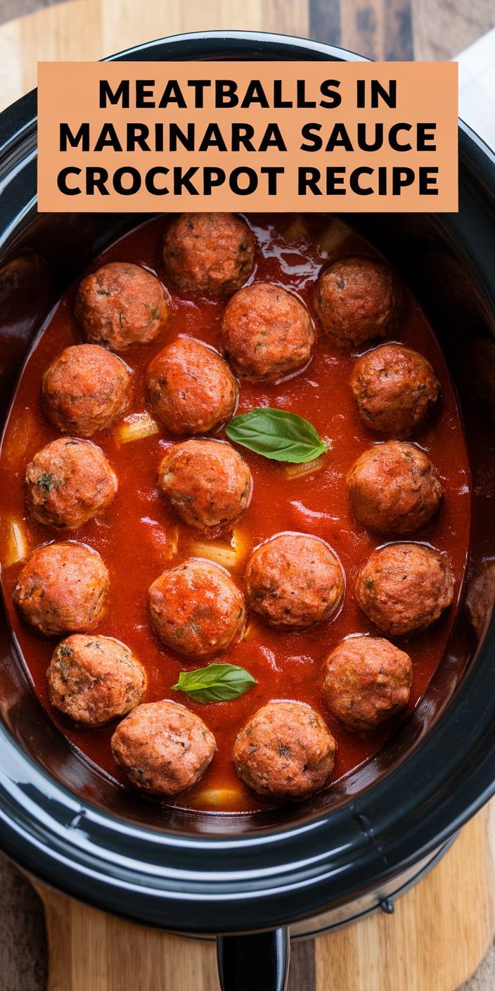 Meatballs in Marinara Sauce Crockpot Recipe
