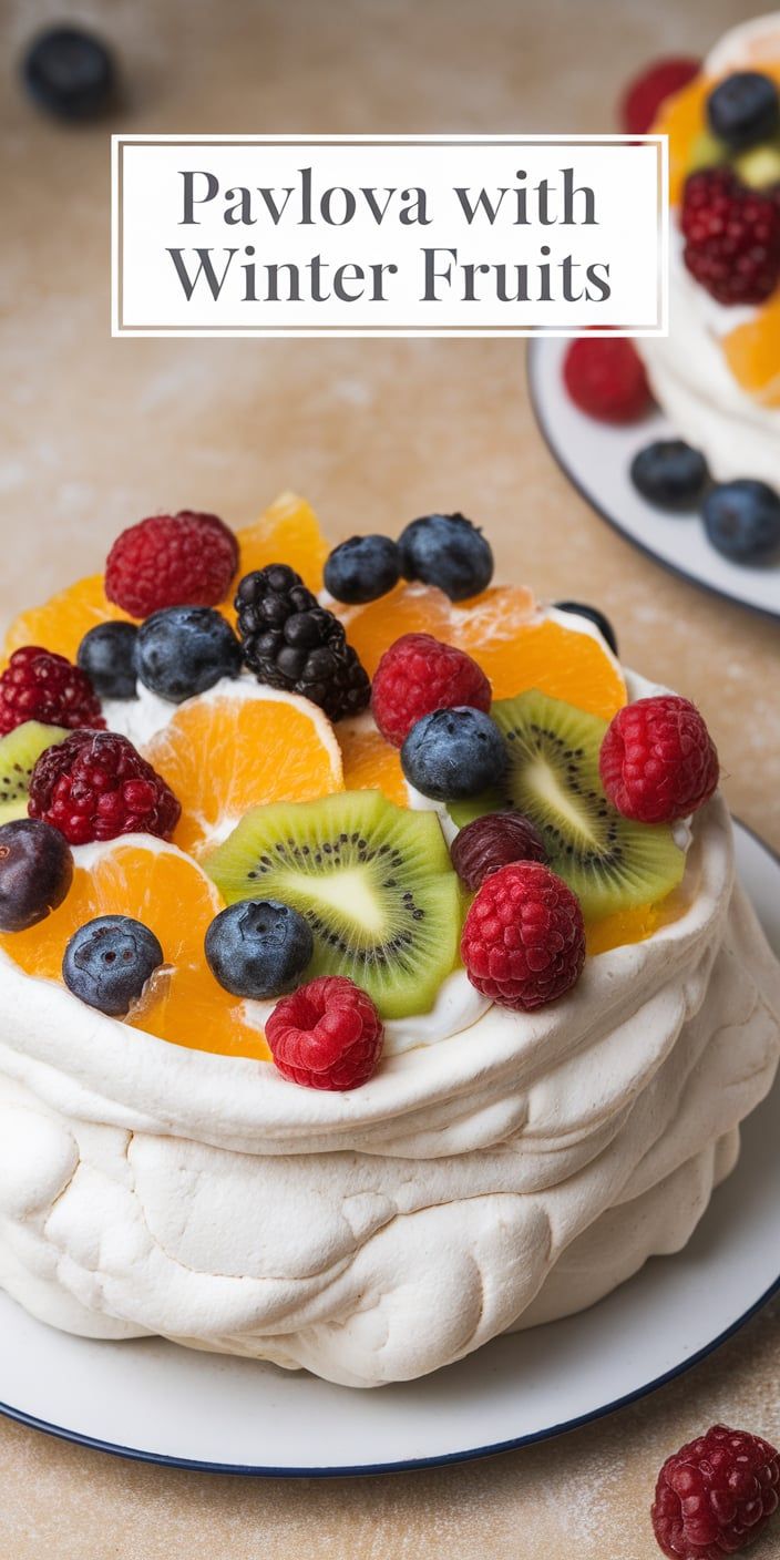 Pavlova with Winter Fruits Recipe