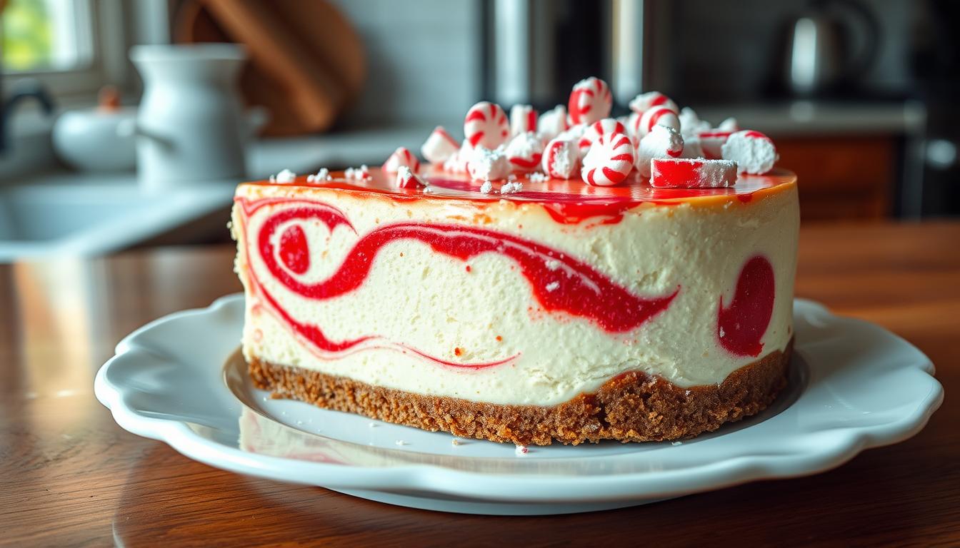 Peppermint Swirl Cheesecake