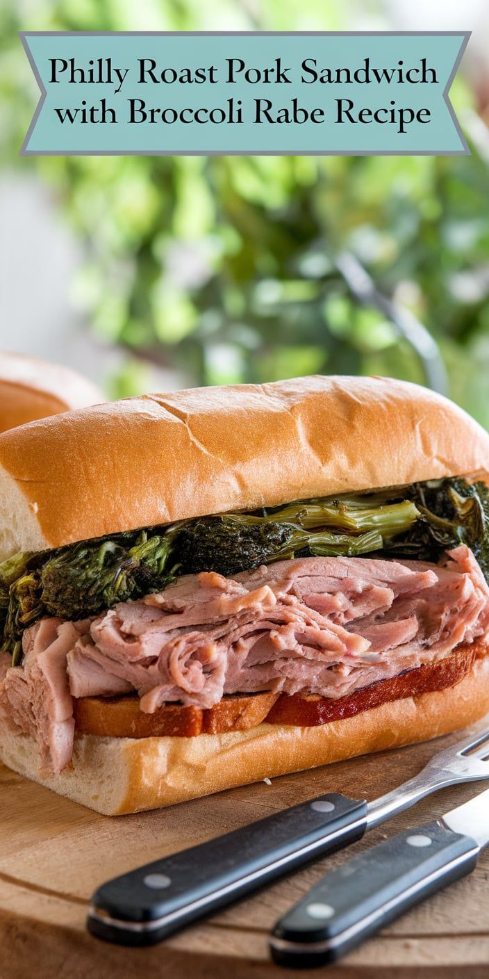 Philly Roast Pork Sandwich with Broccoli Rabe Recipe