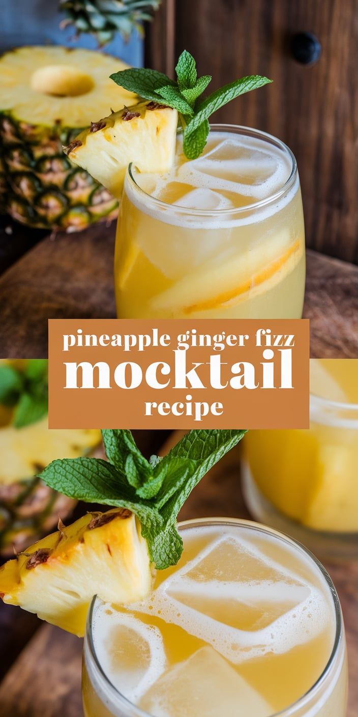 Pineapple Ginger Fizz Mocktail Recipe