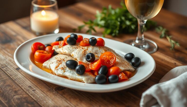 Baked Grouper with Tomatoes and Olives Recipe