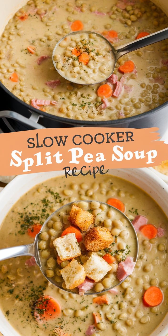 Slow Cooker Split Pea Soup Recipe