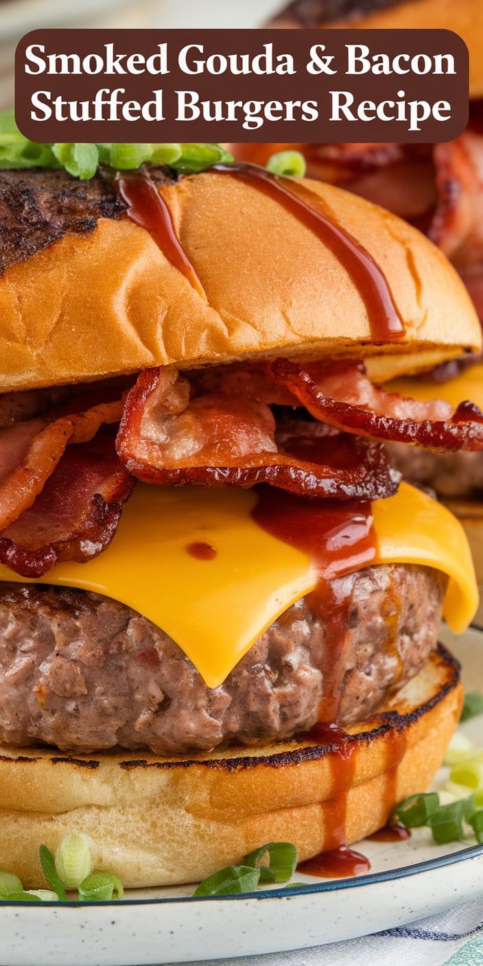 Smoked Gouda & Bacon Stuffed Burgers Recipe