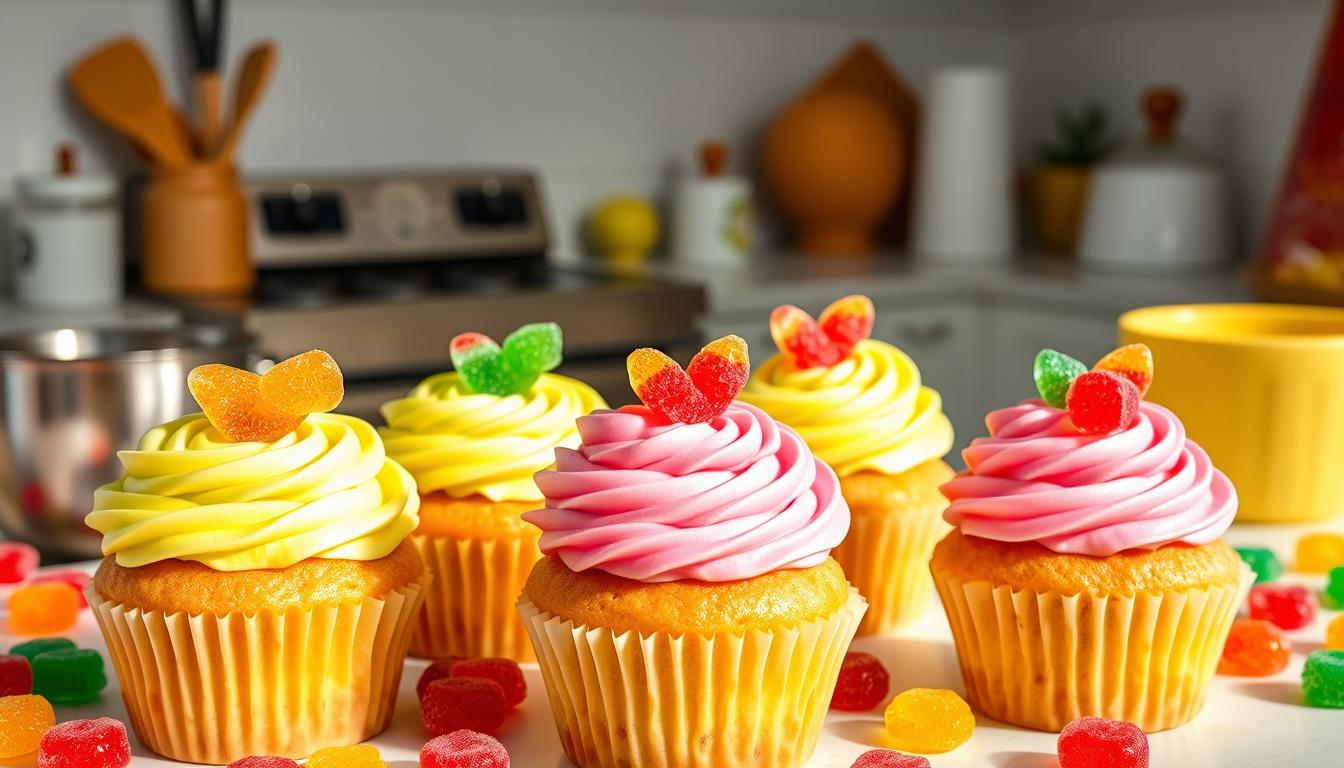 Sour Patch Gummies Cupcakes