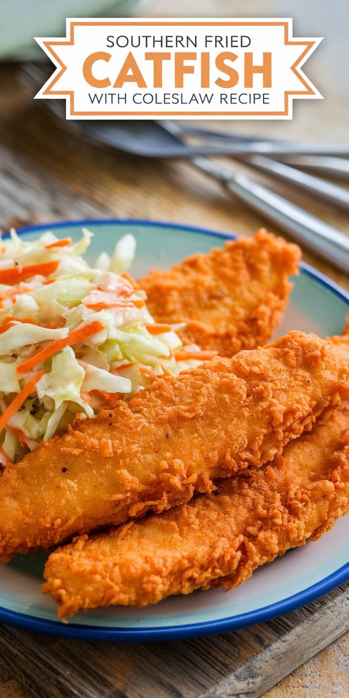 Southern Fried Catfish with Coleslaw Recipe