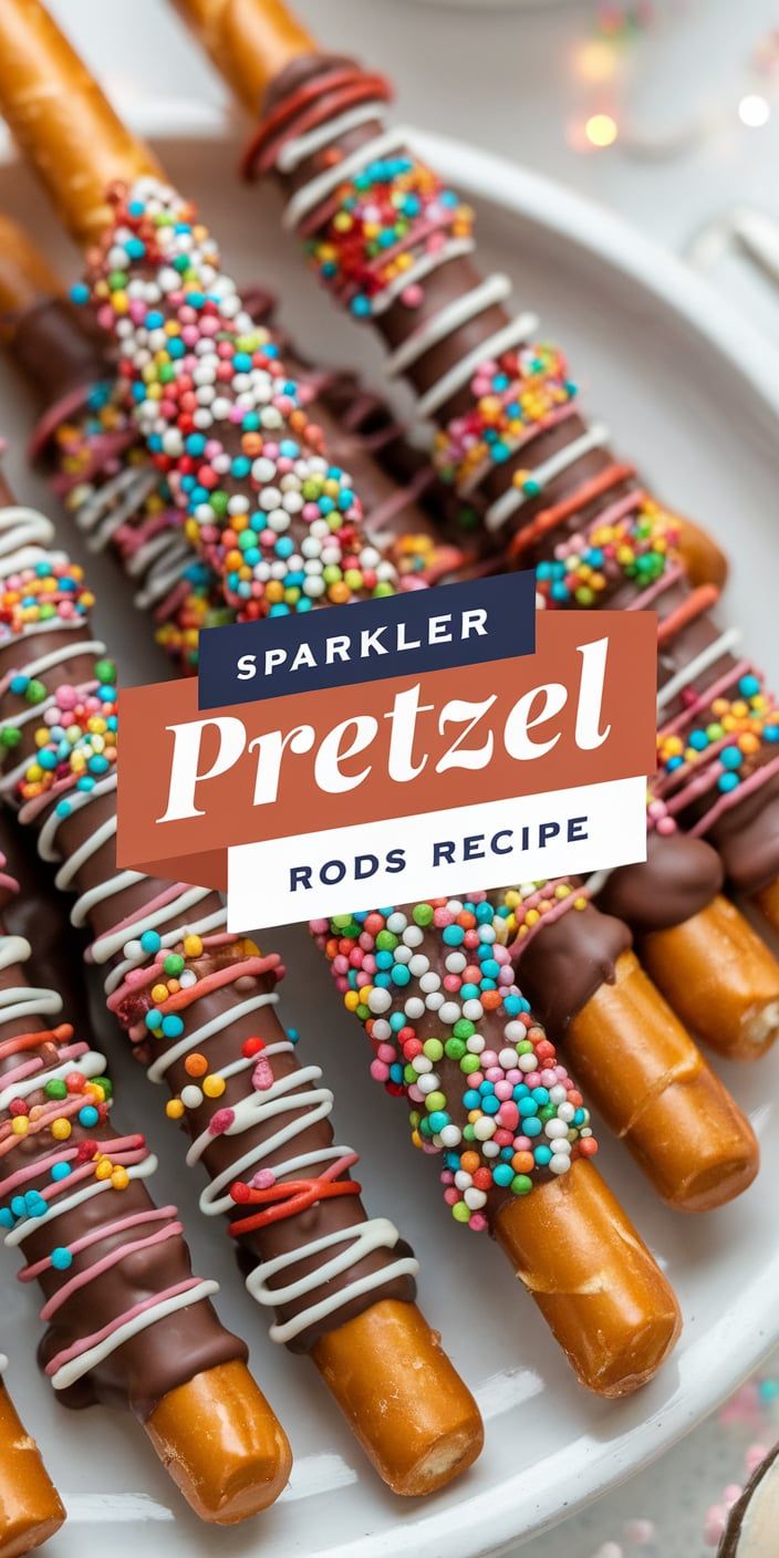 Sparkler Pretzel Rods Recipe