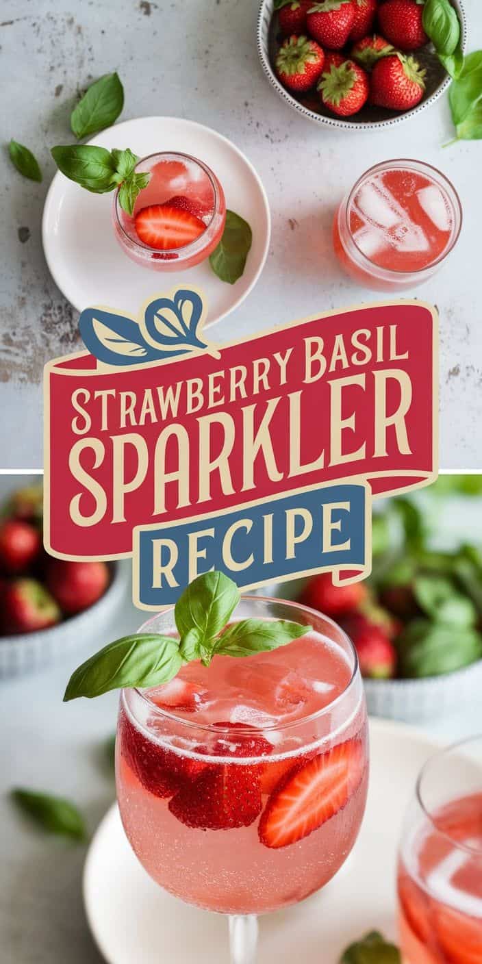 Strawberry Basil Sparkler Recipe