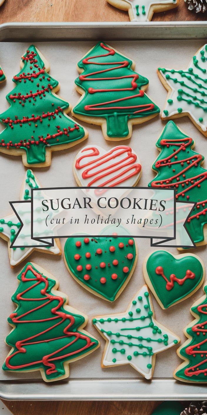 Sugar Cookies (cut in holiday shapes) Recipe