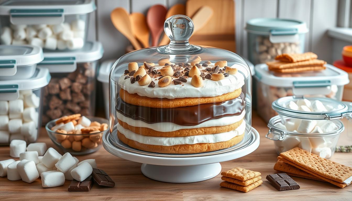 S’mores Eclair Cake