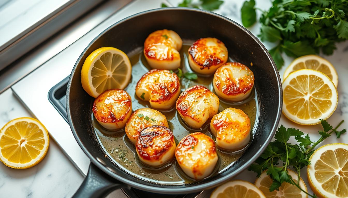 Garlic Lemon Butter Seared Scallops Recipe