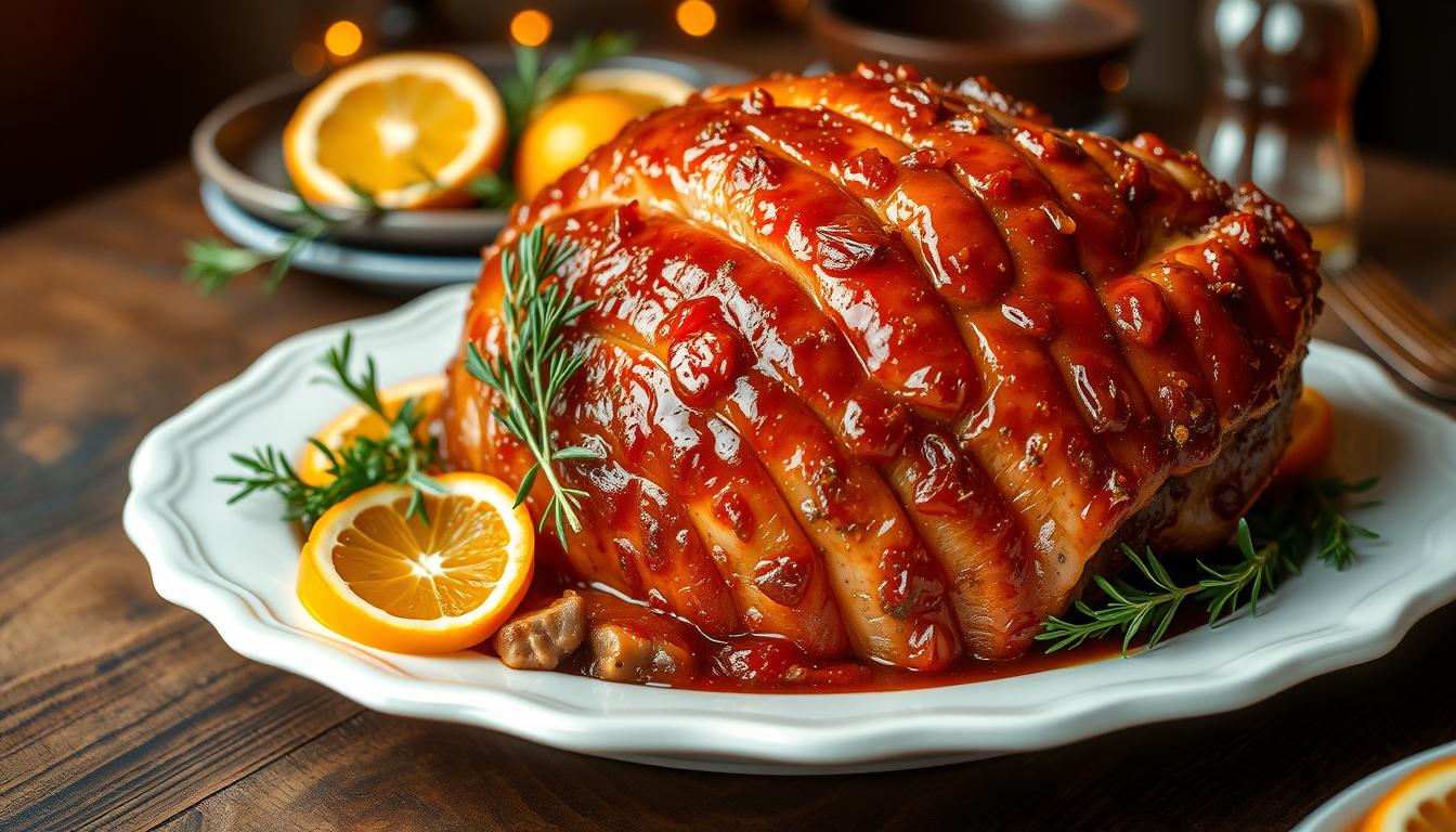 Baked Ham with Brown Sugar Glaze Recipe
