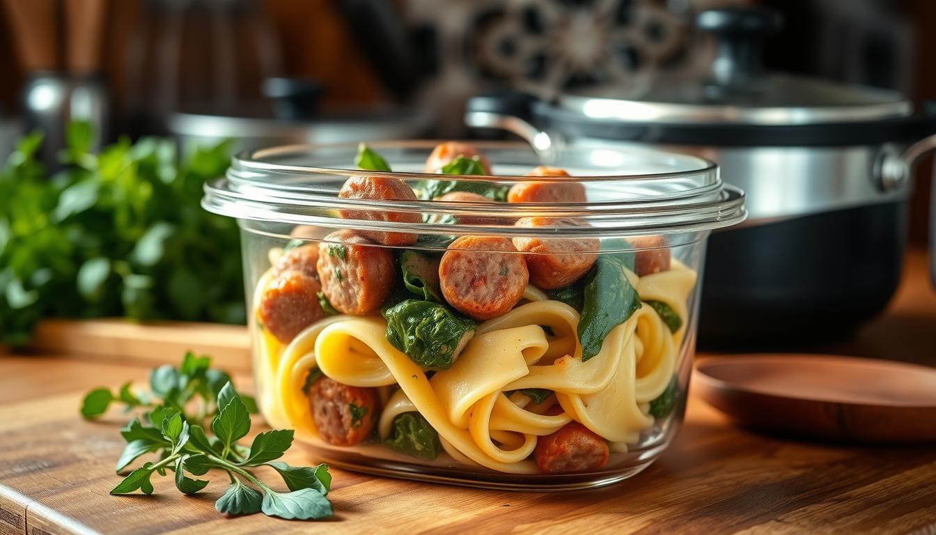 Easy Sausage and Spinach Pasta Recipe