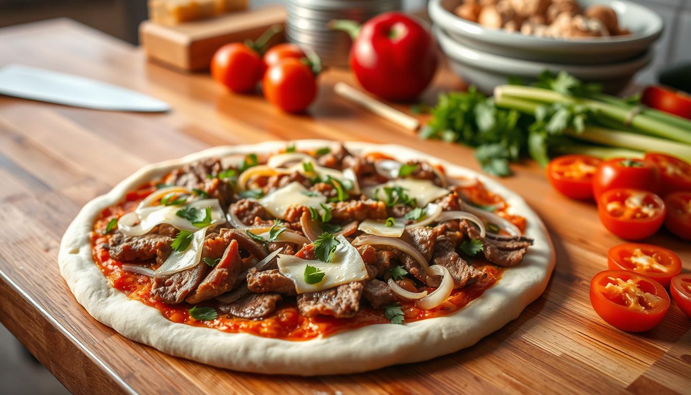 Philly Cheese Steak Pizza Recipe