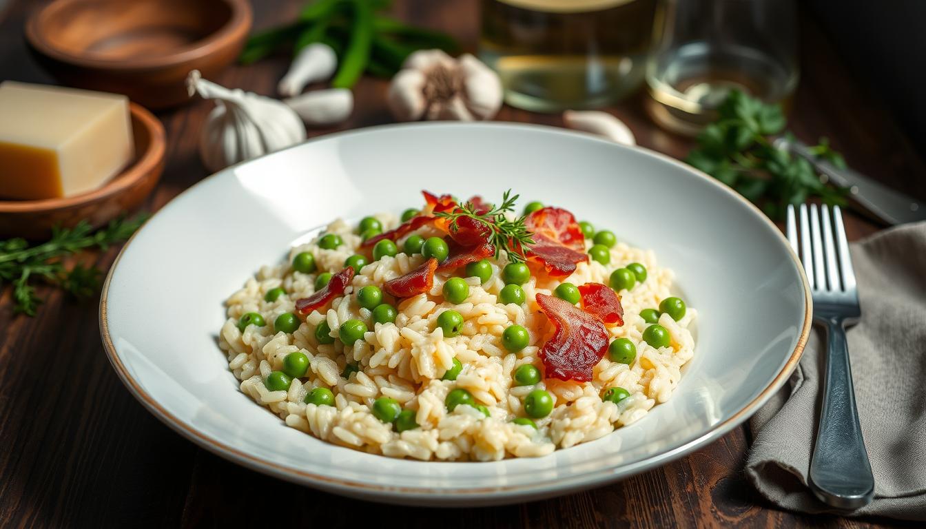 Bacon and Pea Risotto Recipe