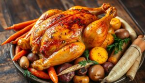 Roast Chicken with Root Vegetables Recipe