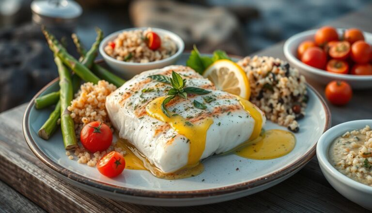 Grilled Halibut with Herb Sauce Recipe