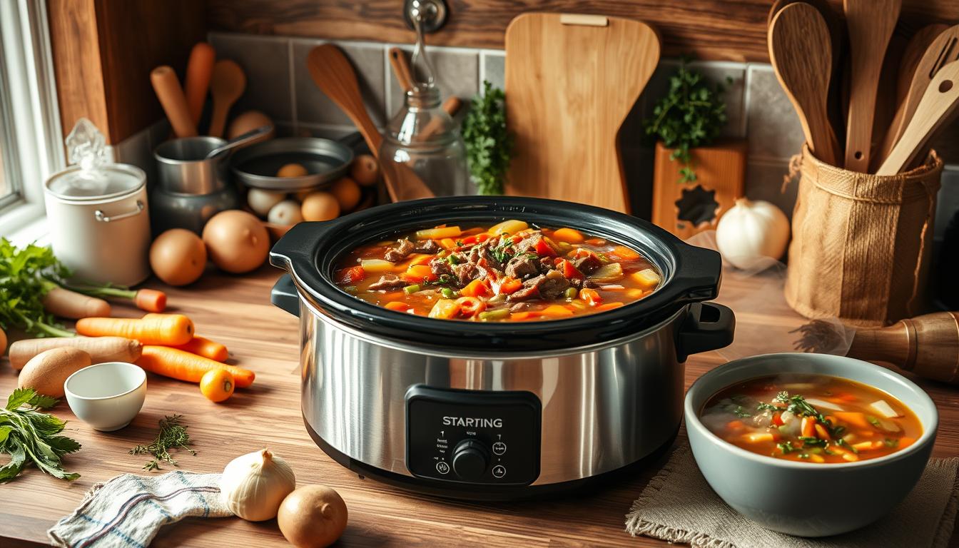 Beef and Vegetable Soup Crockpot Recipe